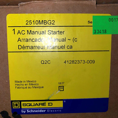 SQUARE D 2510MBG2 MANUAL STARTER 3POLE 3PH NEW IN BOX READY TO SHIP | eBay