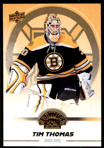 2023-24 UPPER DECK BOSTON BRUINS CENTENNIAL GOLD BASE SET TIM THOMAS #5 ...
