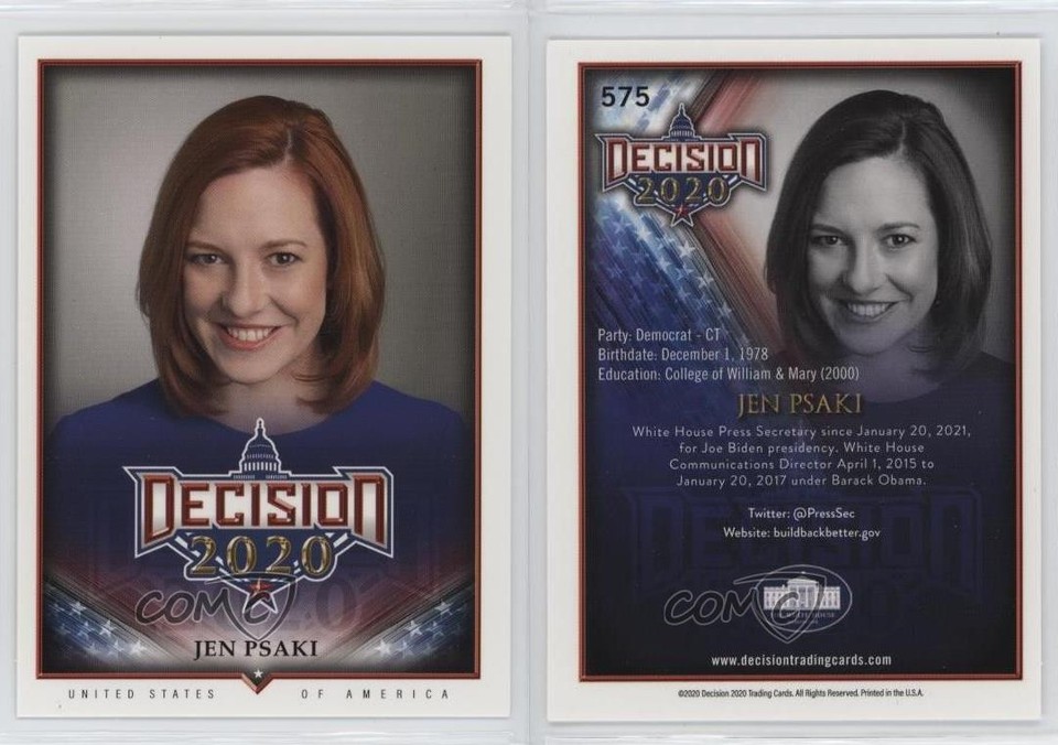 2021 Decision 2020 Series 2 Jen Psaki #575 3hd | eBay