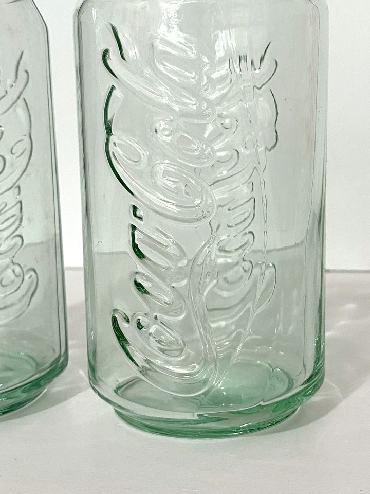 SET OF 2 Vintage Coca Cola Can Glass Green Tint Tumbler Glasses EUC | eBay