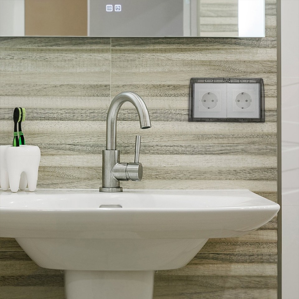 Adhesive Double 86 Type Waterproof Outlet Box Cover Wall Bathroom ...