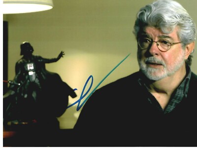 RARE IMAGE! “Star Wars Creator" George Lucas Hand Signed 10X8 Color ...