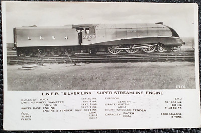 L.N.E.R "Silver Link" Super Streamline Engine. Class A4 2509 Real Photo ...