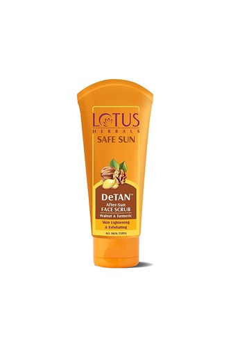 Lotus Herbals Safe Sun DeTAN After-Sun Face Scrub With Walnut ...