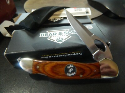 BEAR & SONS 3 3/4" CLO. COWHAND HERITAGE WALNUT HANDLE POCKET KNIFE ...