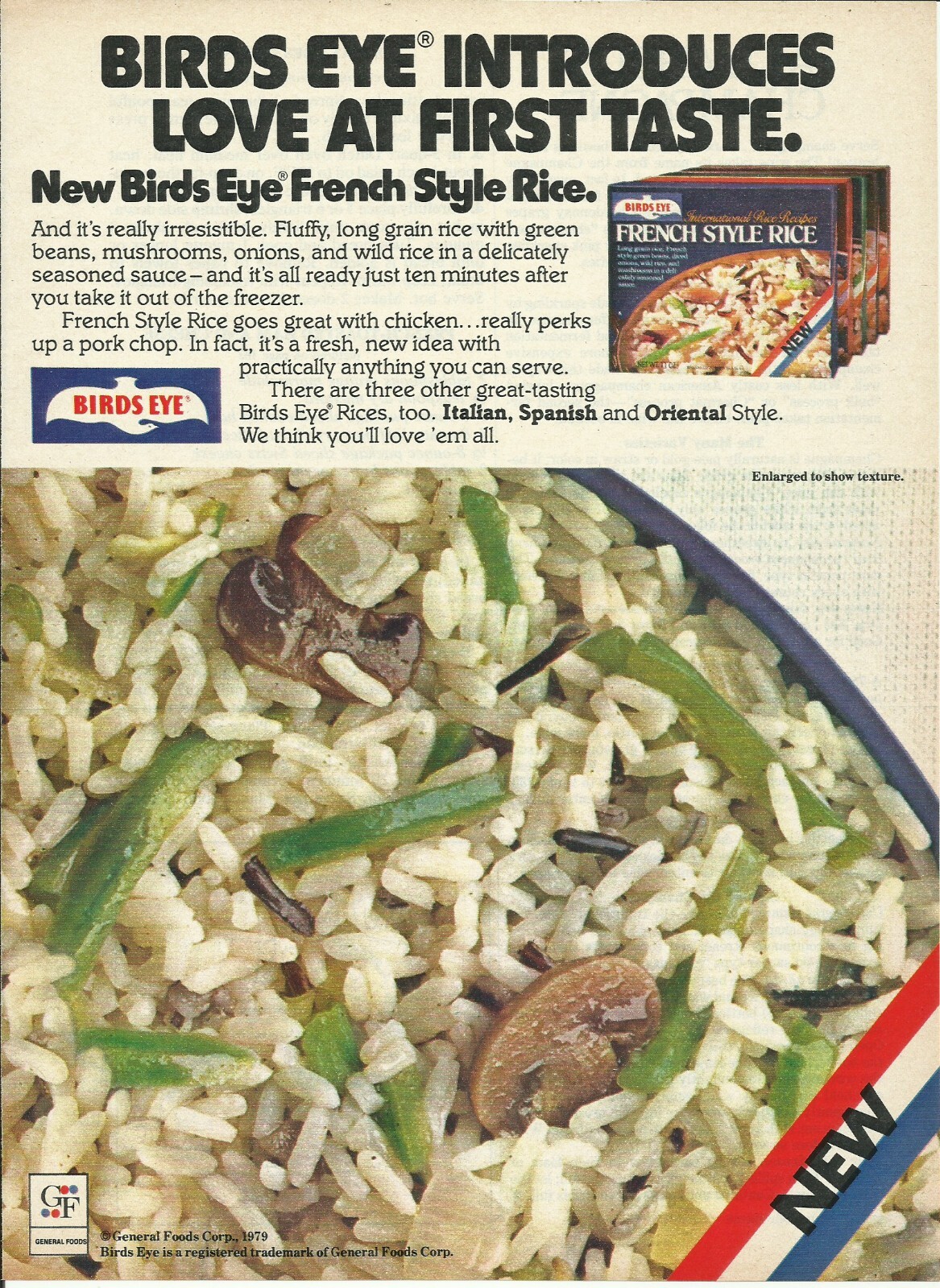 1979 Birds Eye French Style Rice Frozen vintage print ad 70's Food ...