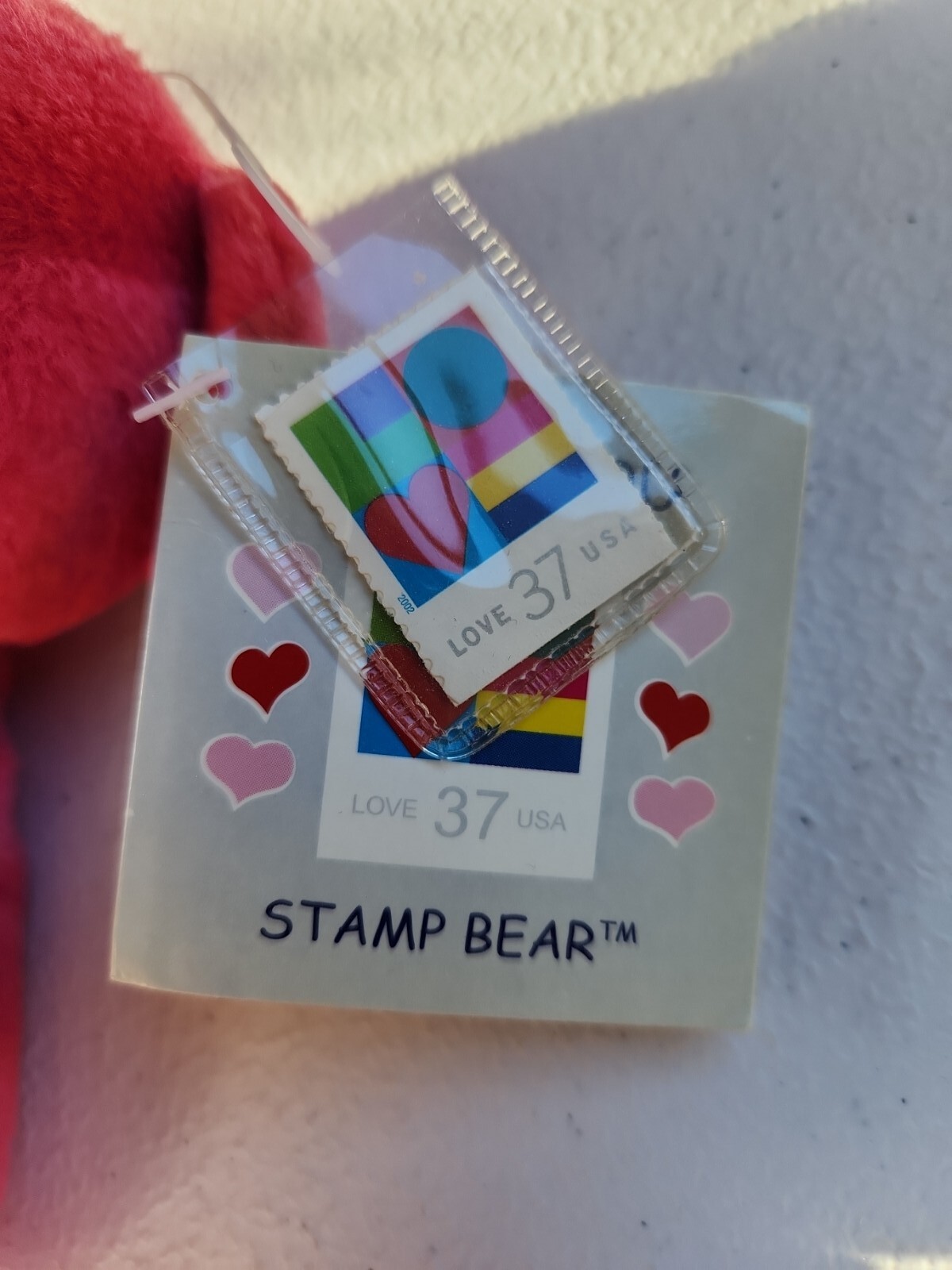(MP) USPS® 37¢ (37 Cent) Pink 9" I LOVE YOU STAMP BEAR™ w/Uncirculated ...