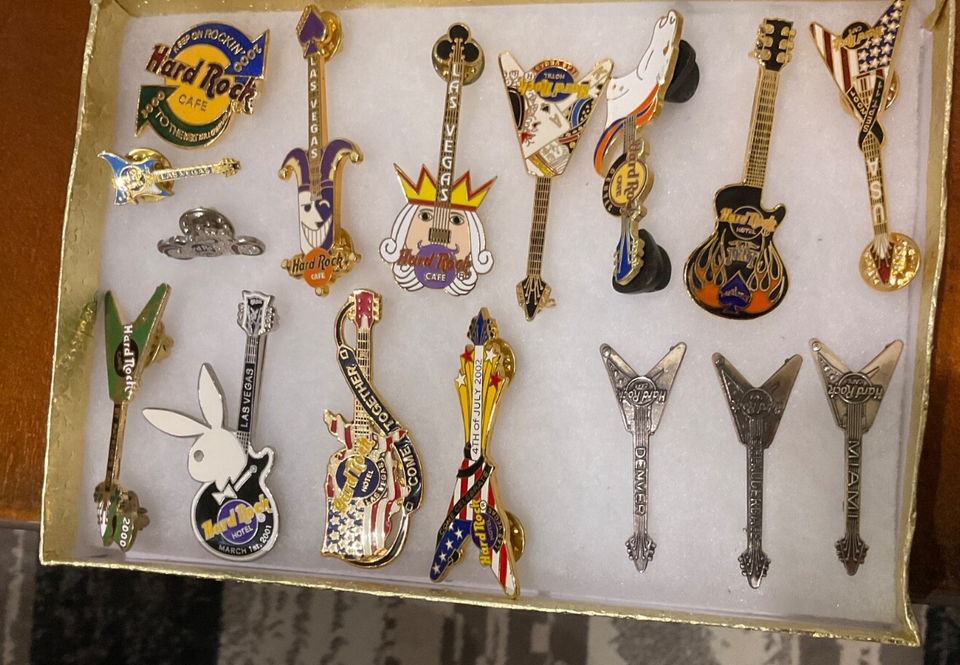 Hard Rock Cafe Pin Lot Girls ,Guitars and more 30+ PINS! - 1 Duplicate ...