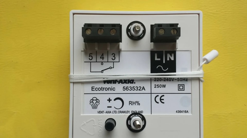 VENT AXIA Ecotronic Humidity Sensor 563532 | eBay UK