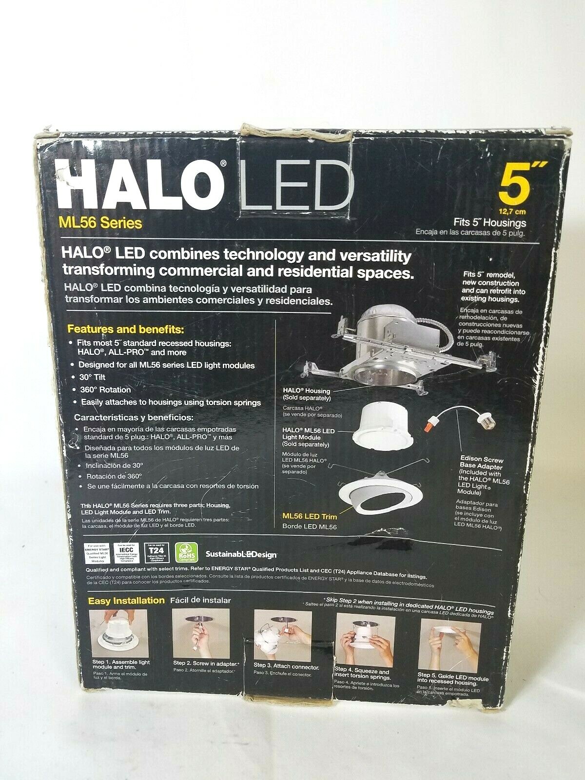 Halo 5" LED White Directional Trim ML56 Series 594WB Cooper Lighting ...