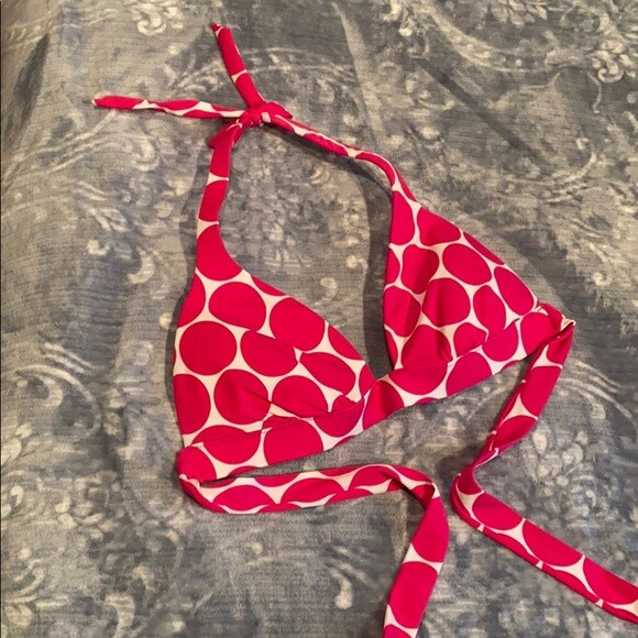 Victorias Secret triangle bikini top pink polka dots … - Gem