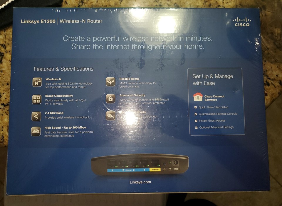 Cisco Linksys E1200 Wireless Router. New In Box | eBay