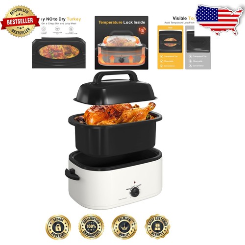 Versatile Electric Roaster Oven - 6-in-1 Cooking, 26-Quart Capacity ...