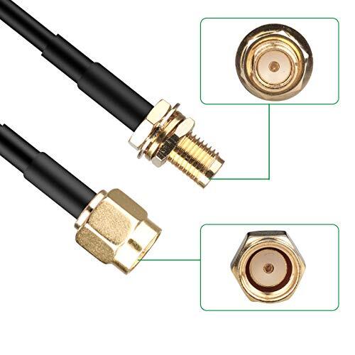 3-Pack 10FT RP-SMA Male to Female Extension Cable WiFi Router Antenna ...