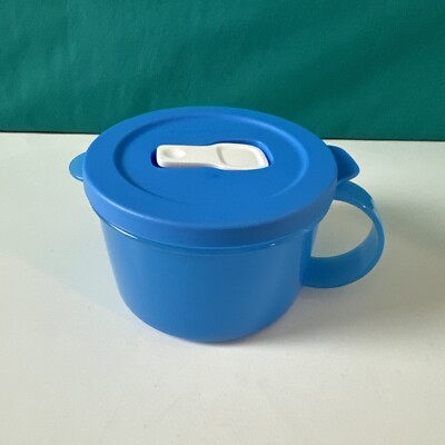 Tupperware Crystalwave Plus soup mug microwavable Blue 2 cup/ 500ml ...