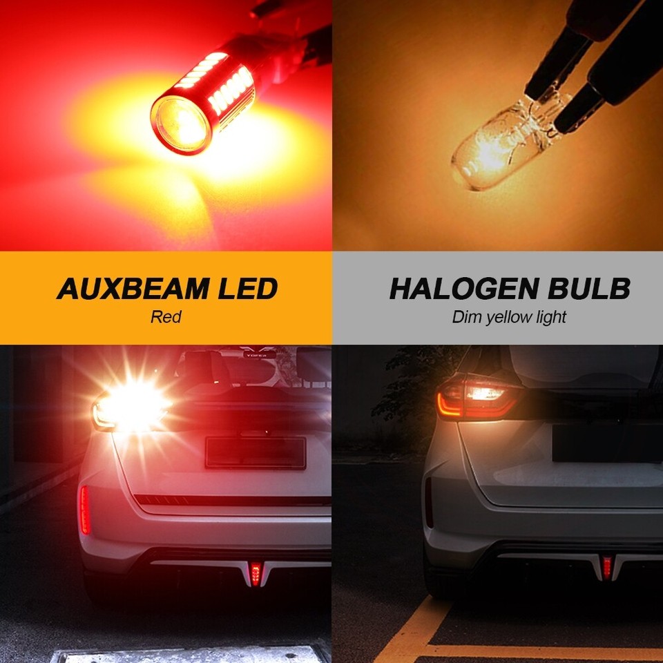 AUXBEAM 3157 4057 Red LED Rear Turn Signal Light Bulbs for Ford Escape ...