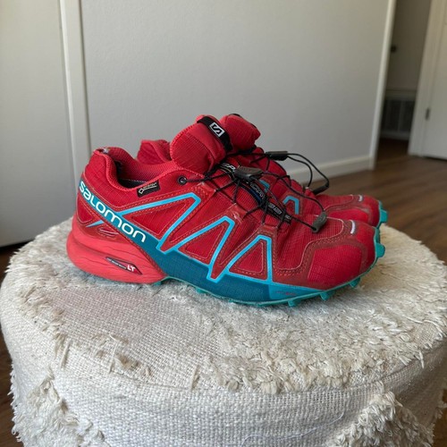 Salomon Speedcross 4-GTX Red & Multicolor Trail Running Woman’s Shoes ...