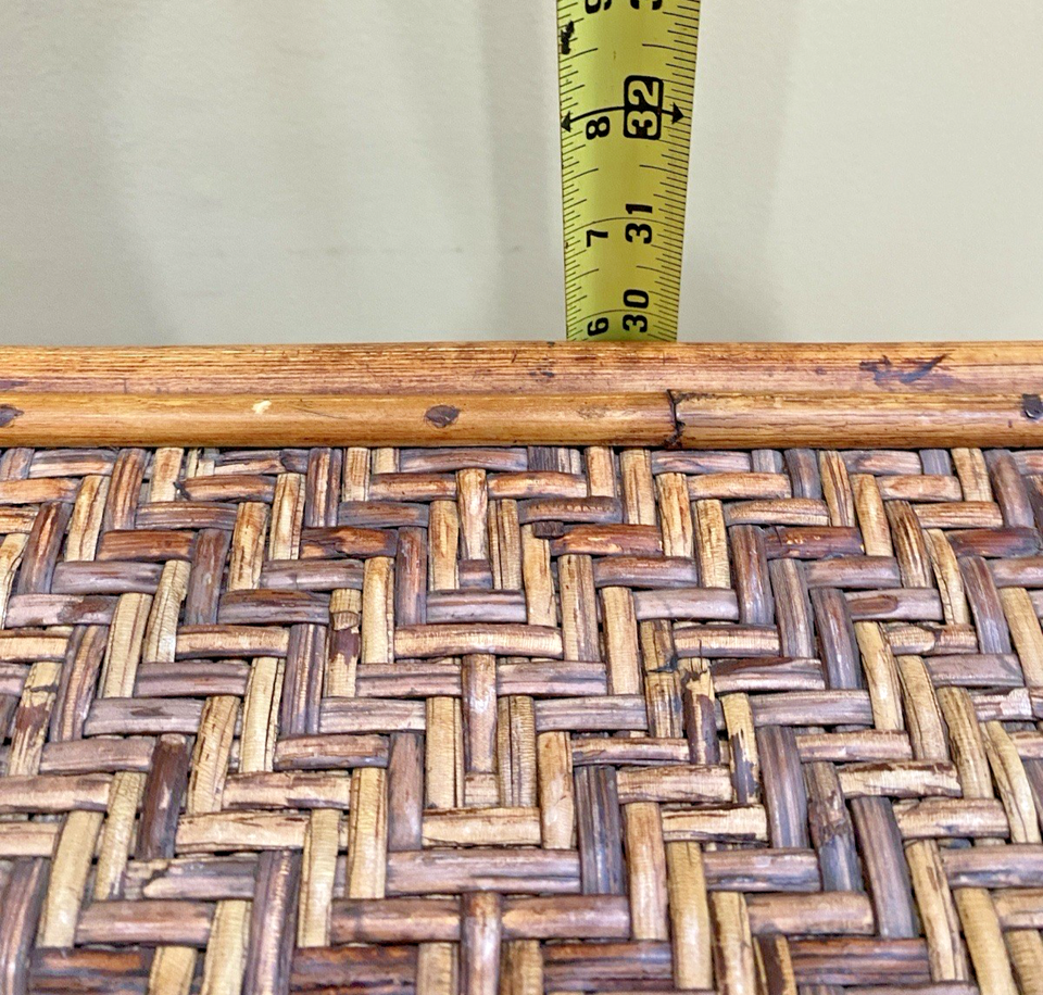 Vintage French Country Bamboo Rattan Cane 2 Tier Table /Center Piece ...