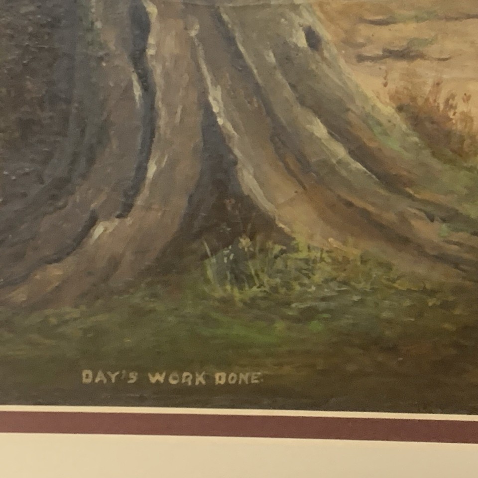 Antique Original Painting Signed Henry D Hunt 1912 Forest Pathway Old ...