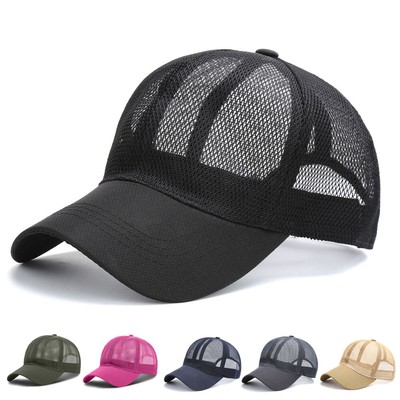 Summer Mesh Baseball Cap Men Women Fashion Breathable Outdoor Trucker ...