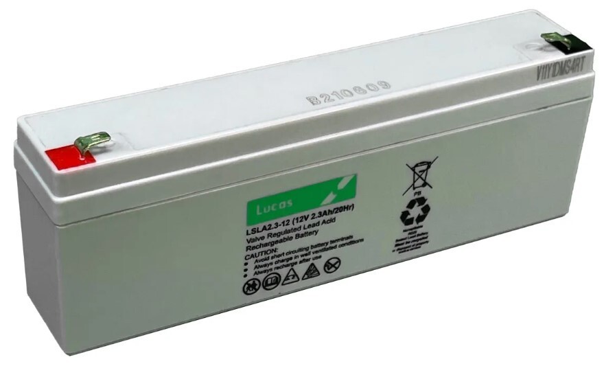 FIRE RETARDANT 12v 2.1Ah (LUCAS 2.3Ah) alarm panel battery ACCENTA MINI ...