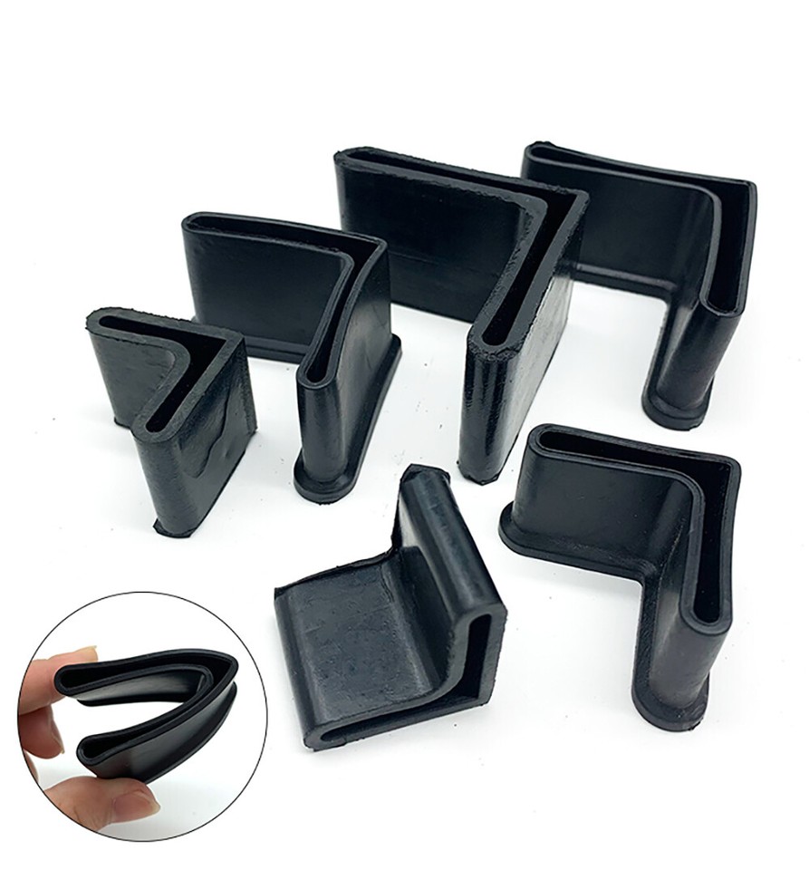 L-Shaped Angle Iron Rubber Caps End Caps, Chair Feet Leg Pad Floor ...