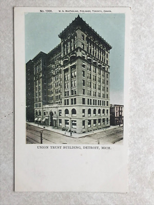 C1208 Postcard Detroit MI Michigan Union Trust Building Bank | eBay