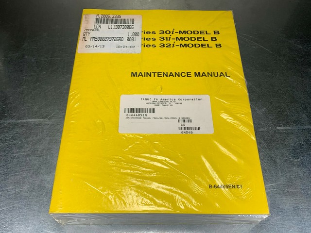FANUC Series 30i 31i 32i Model B Maintenance Manual B-64485en/01 for sale online | eBay