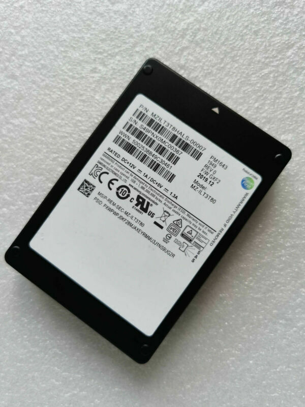 3.84 TB Samsung PM1643 SSD 2.5" SAS MZILT3T8HALS-00007 12GB Cache MZ ...