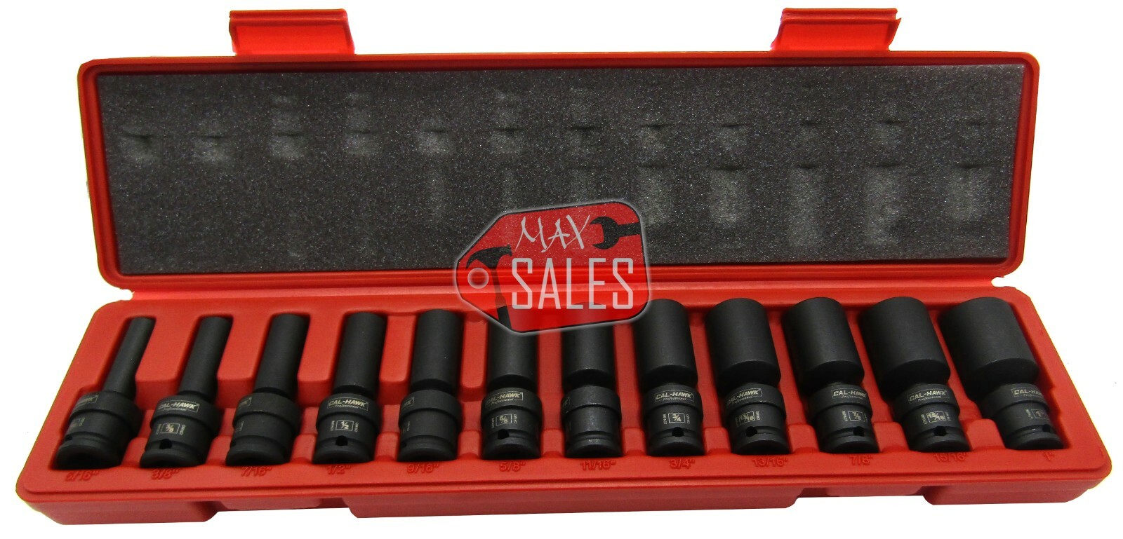 12 pc 3/8" Drive (SAE) Universal Ball Swivel Deep Imp Socket Set | eBay