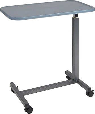 Drive Medical Overbed Table with Plastic Top, Silver Vein | eBay