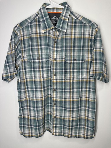 Croft & Barrow Short Sleeve Quick Dry Plaid Shirt - Medium | eBay