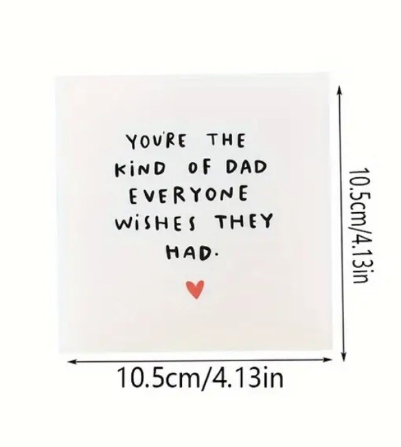 YOURE THE DAD EVERYONE WISHES THEY HAD Father's Day 4x4 Greeting Card ...