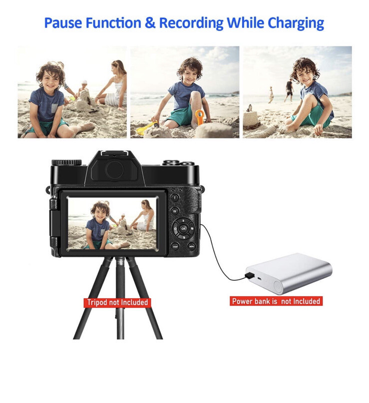 4K Digital Vlogging Camera for YouTube 4k Camcorder HD 1080P 48MP Video ...