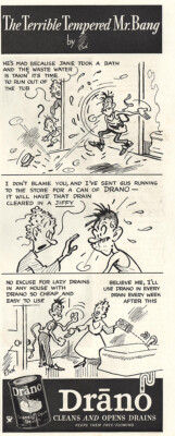 1935 Drano: Terrible Tempered Mr Bang Vintage Print Ad | eBay