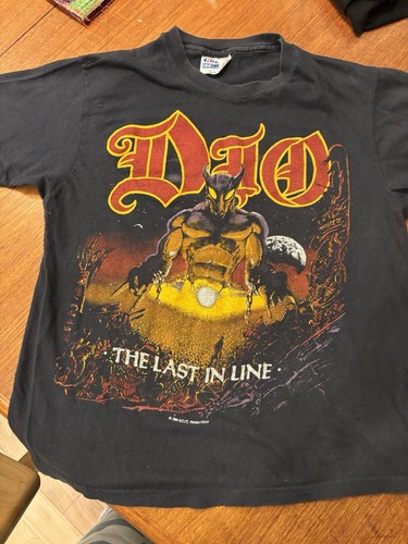 Truly Vintage 80s Ronnie James Dio Last In Line Black Concert T Shirt ...