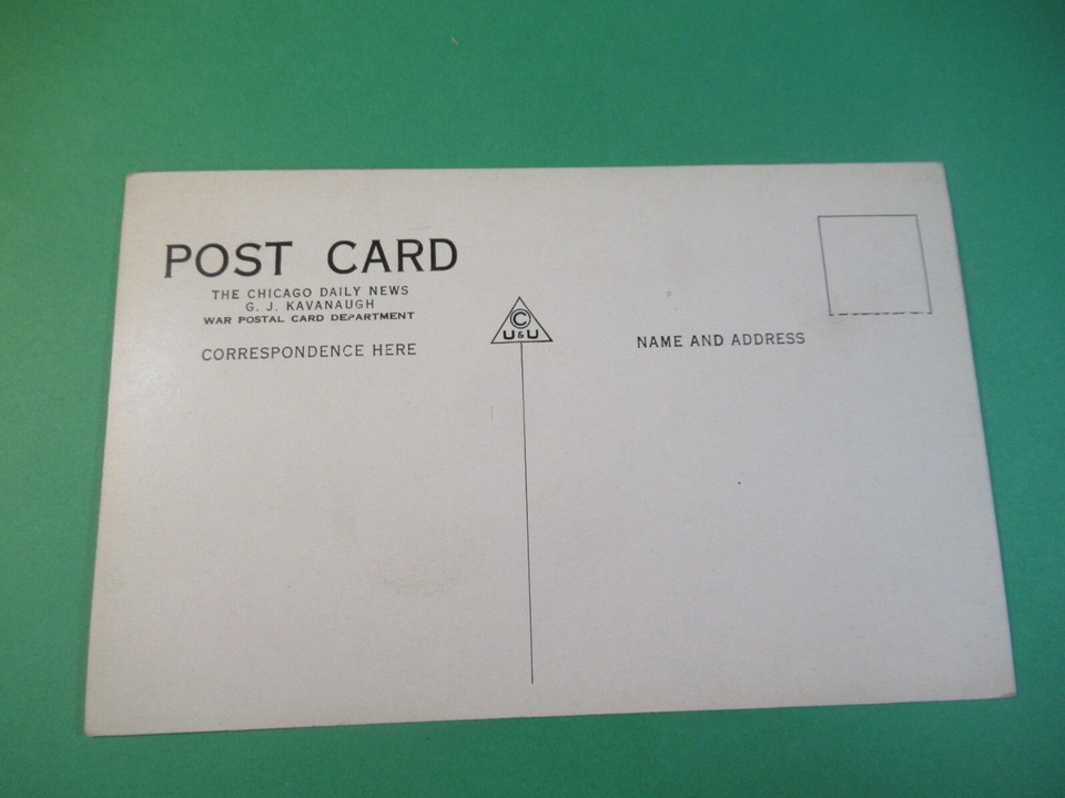 MILITARY PHOTO POSTCARD WWI YANKS GOING INTO ACTION FRANCE CHICAGO ...