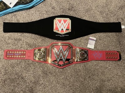 WWE WWF Roman Reigns Autographed Red Universal Title Belt Roman Empire ...