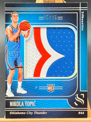 Nikola Topic 2024-25 Panini Silhouette 15/25 Patch RC Thunder #S-NKT | eBay