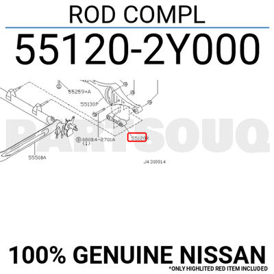 551202Y000 Genuine Nissan ROD COMPL 55120-2Y000 | eBay