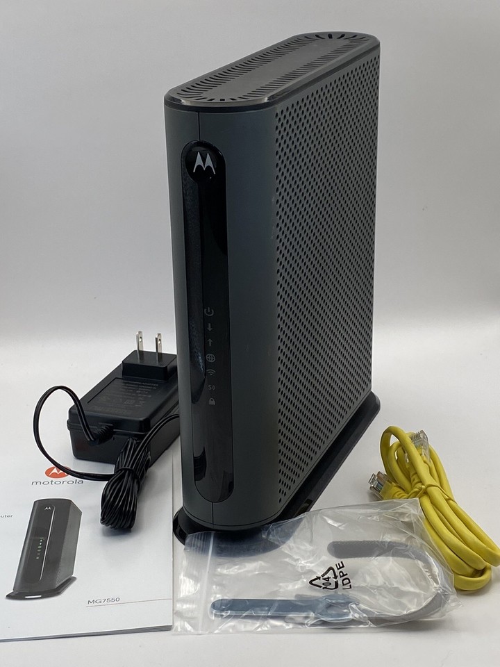 Motorola MG7550 16x4 DOCSIS 3.0 Cable Modem Plus AC1900 WiFi Router NEW ...