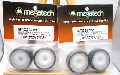 Megatech Delrin White Dish Wheels with 30CPD V-Groove Tires for Micro ...
