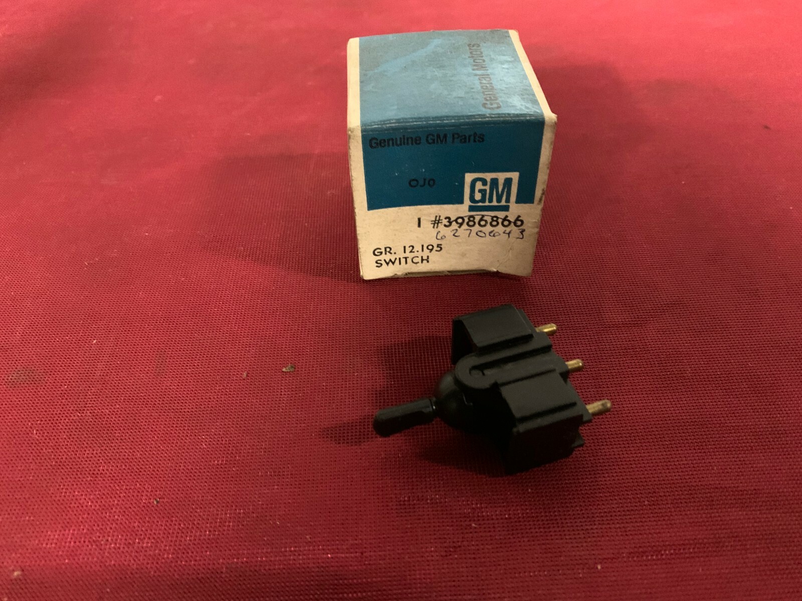 NOS 65-77 CHEVROLET CONVERTIBLE TOP SWITCH GM 6270643 CHEVELLE IMPALA ...