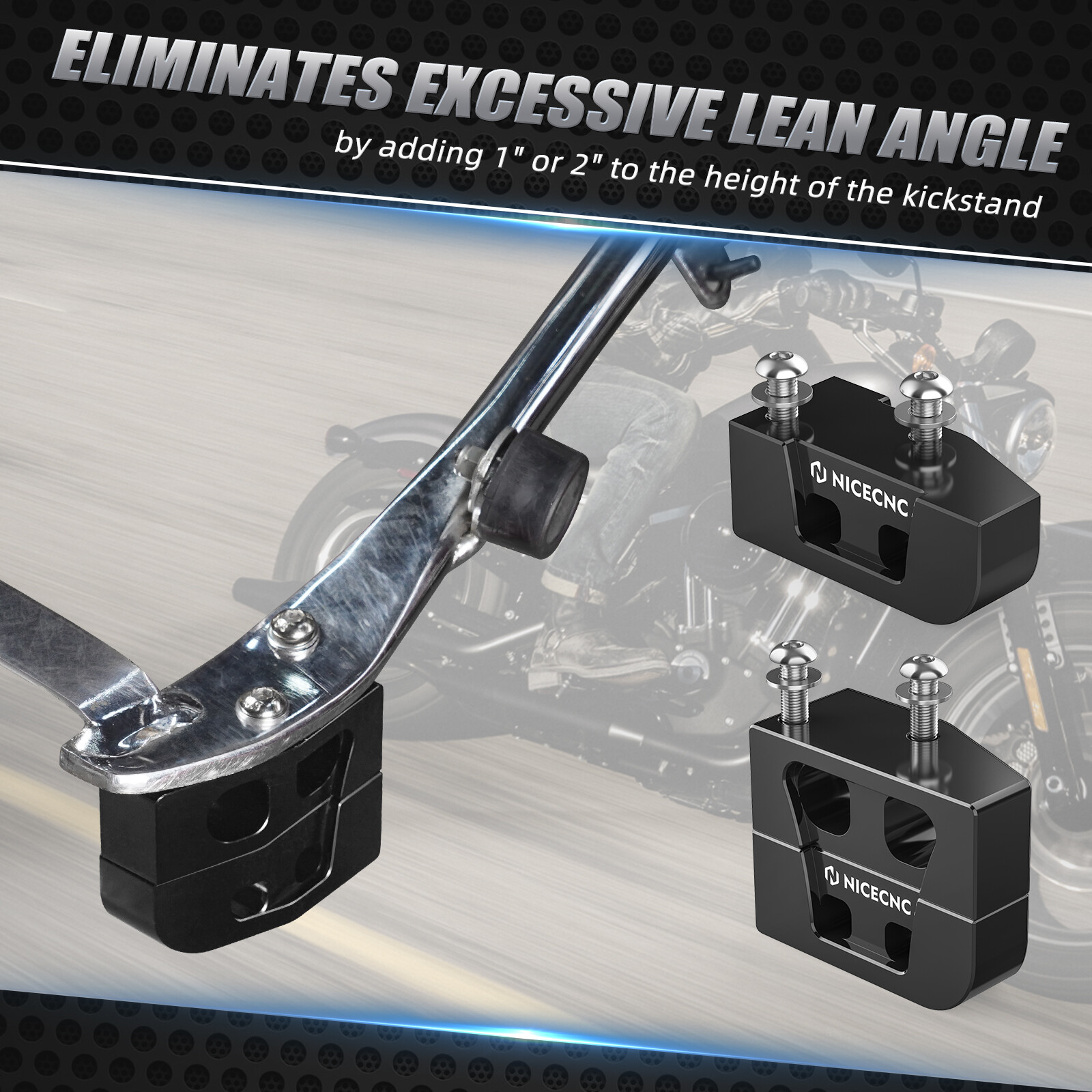 Side Stand Lift Block Kickstand Plate for Harley Road King Police FLHP ...