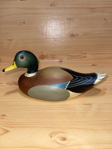 Vintage Quacker Box Male Wood Duck Decoy; Glass Eyes;10” | eBay