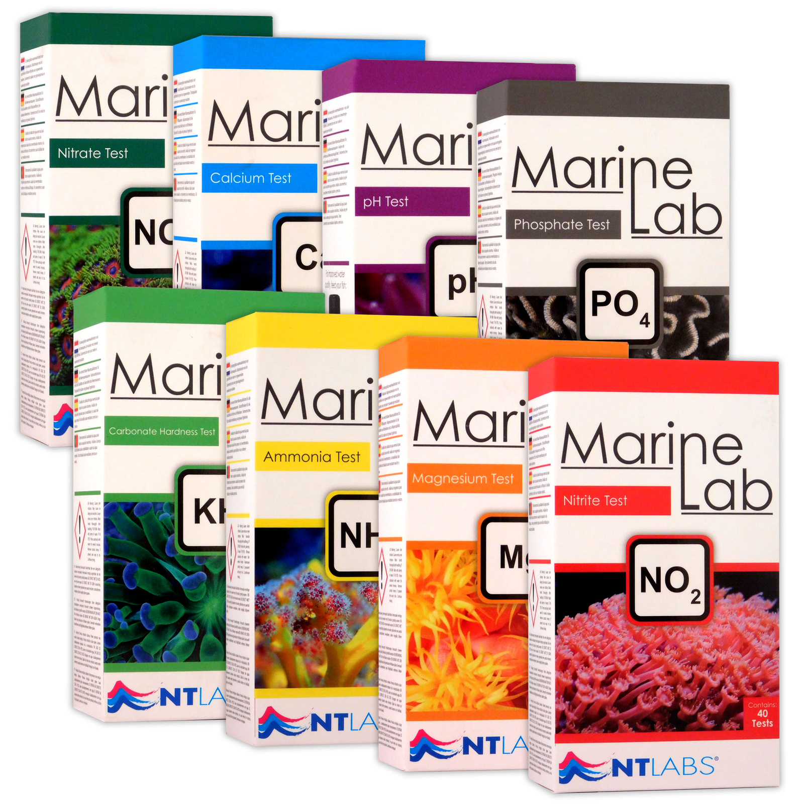 NT Labs Marine Lab Test Kit Reef Saltwater Aquarium Fish Tank pH KH Mg ...