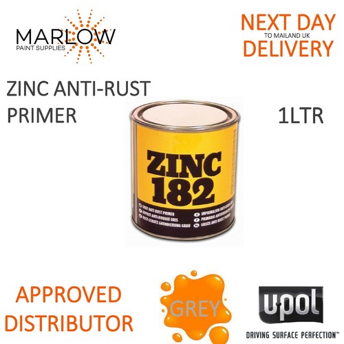 U-POL - DAVIDS ISOPON ZINC 182 RUST INHIBITING GREY PRIMER Z182/1 1K ...