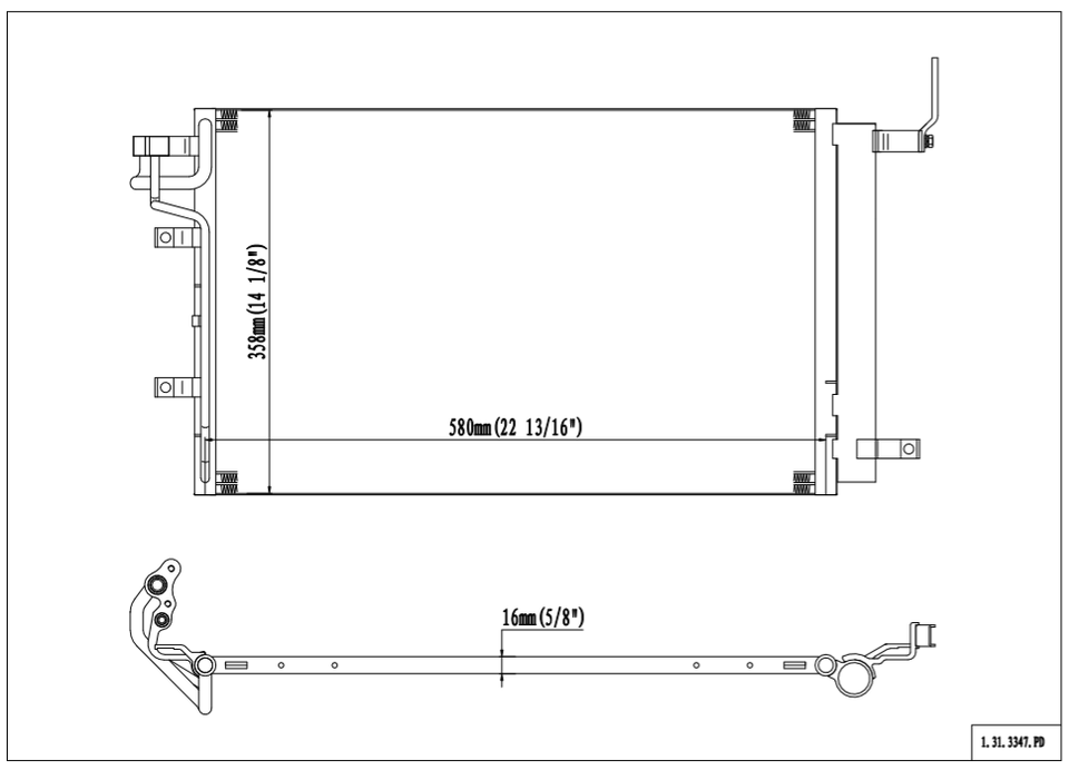New Condenser 3697 For Kia Spectra 04-09 Spectra5 05-09 1.8 2.0 L4 | eBay