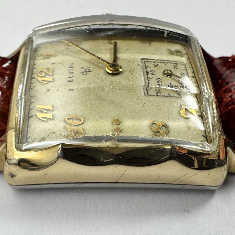 Elgin 554 17 Jewels 10K RGP Art Deco Wristwatch Runs Selling As Is Vtg ...