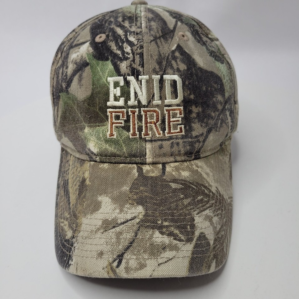 Realtree Enid Fire Camo Hunting Hook and Loop Cap Hat Brown One Size ...